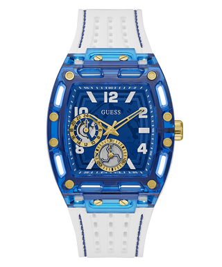 GUESS Mens White Blue Multi-function Watch - GW0499G6 | GUESS Watches US