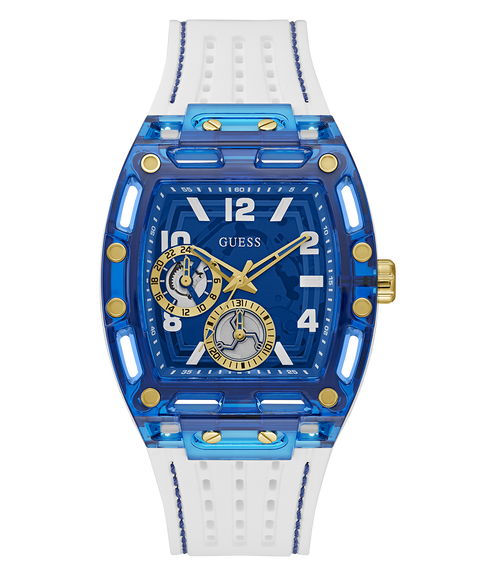 GUESS Mens White Blue Multi-function Watch - GW0499G6 | GUESS Watches US
