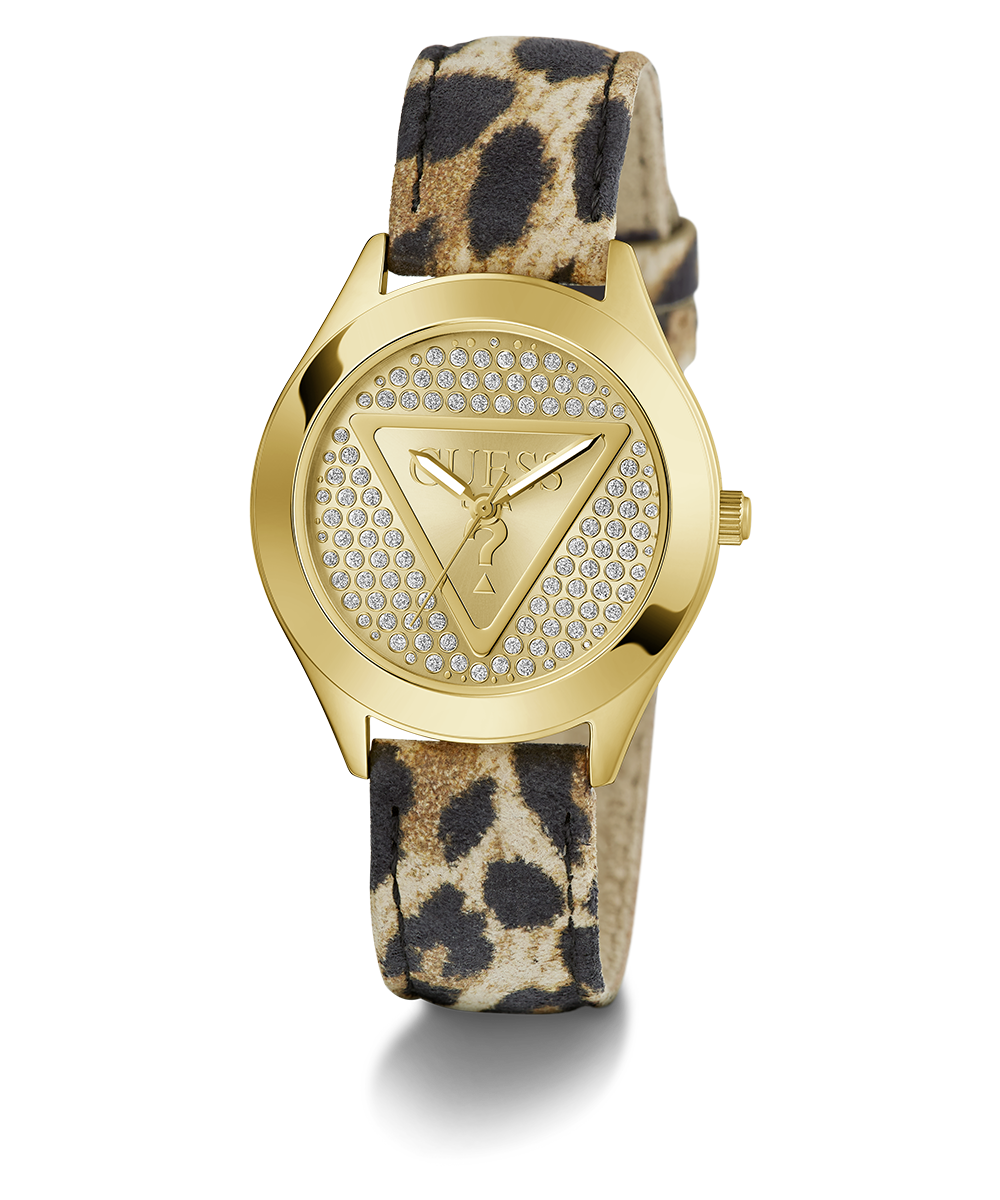 GUESS Ladies Leopard Gold Tone Analog Watch - GW0745L2 | GUESS Watches US
