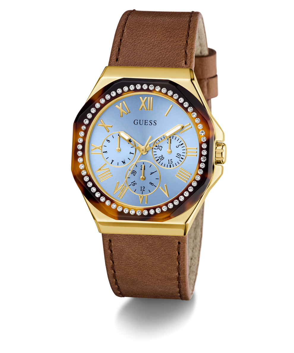 GUESS Ladies Brown Gold Tone Multi-function Watch - GW0753L6 | GUESS ...