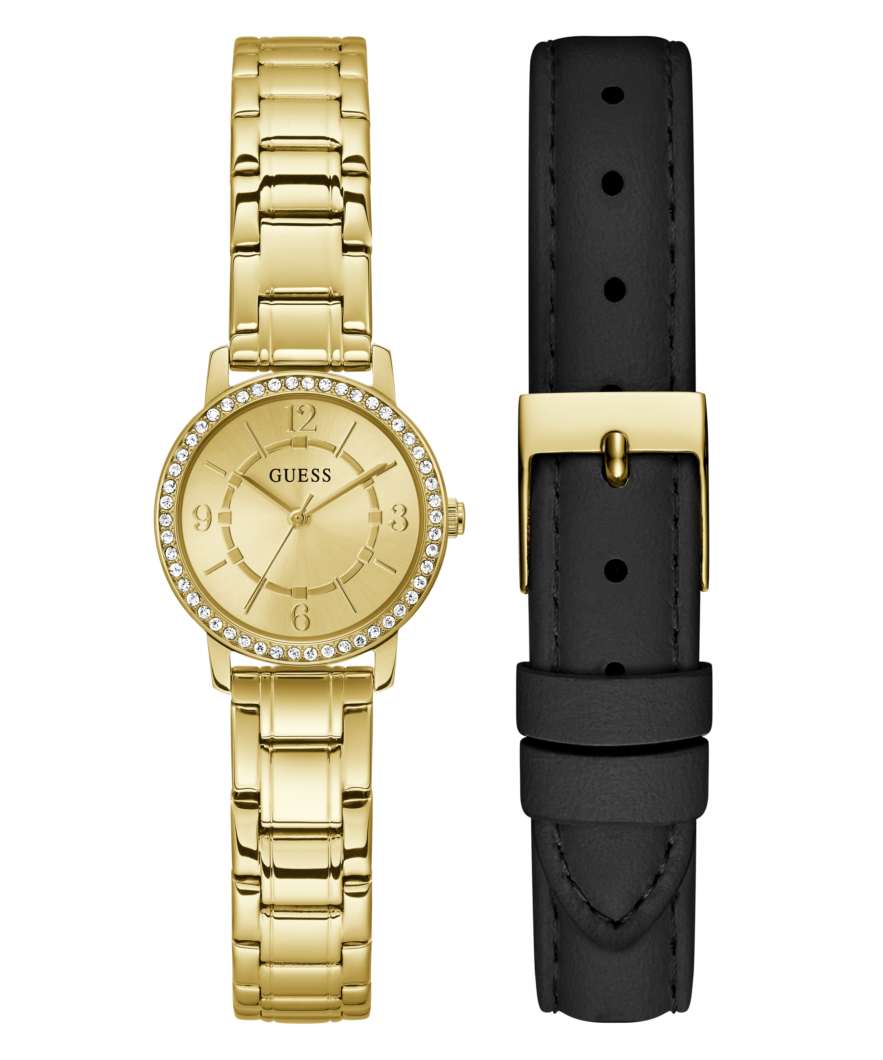 GUESS Ladies Gold Tone Analog Watch Gift Set - GW0808L2 | GUESS Watches US