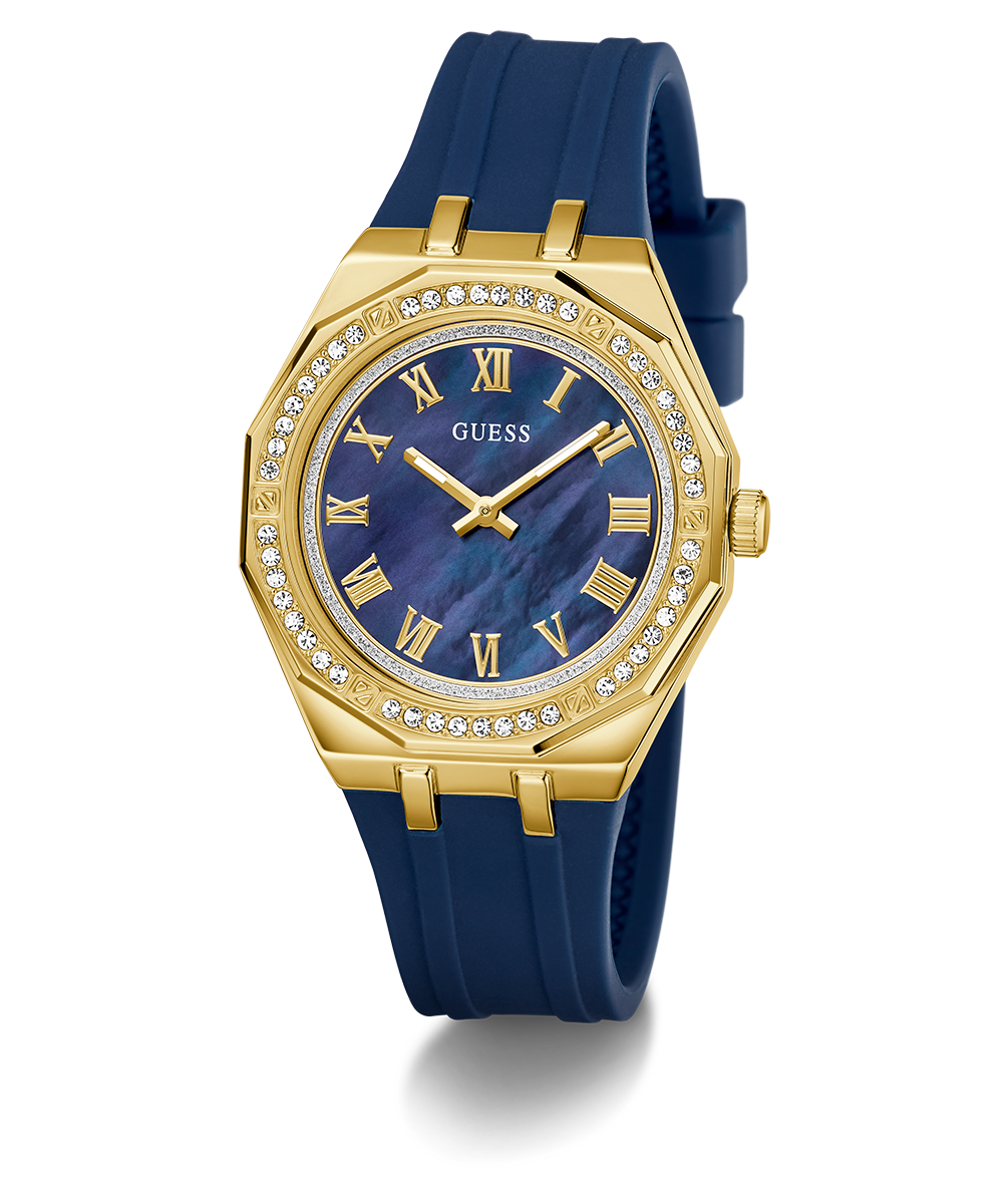 GUESS Ladies Blue Gold Tone Analog Watch - GW0872L4 | GUESS Watches US