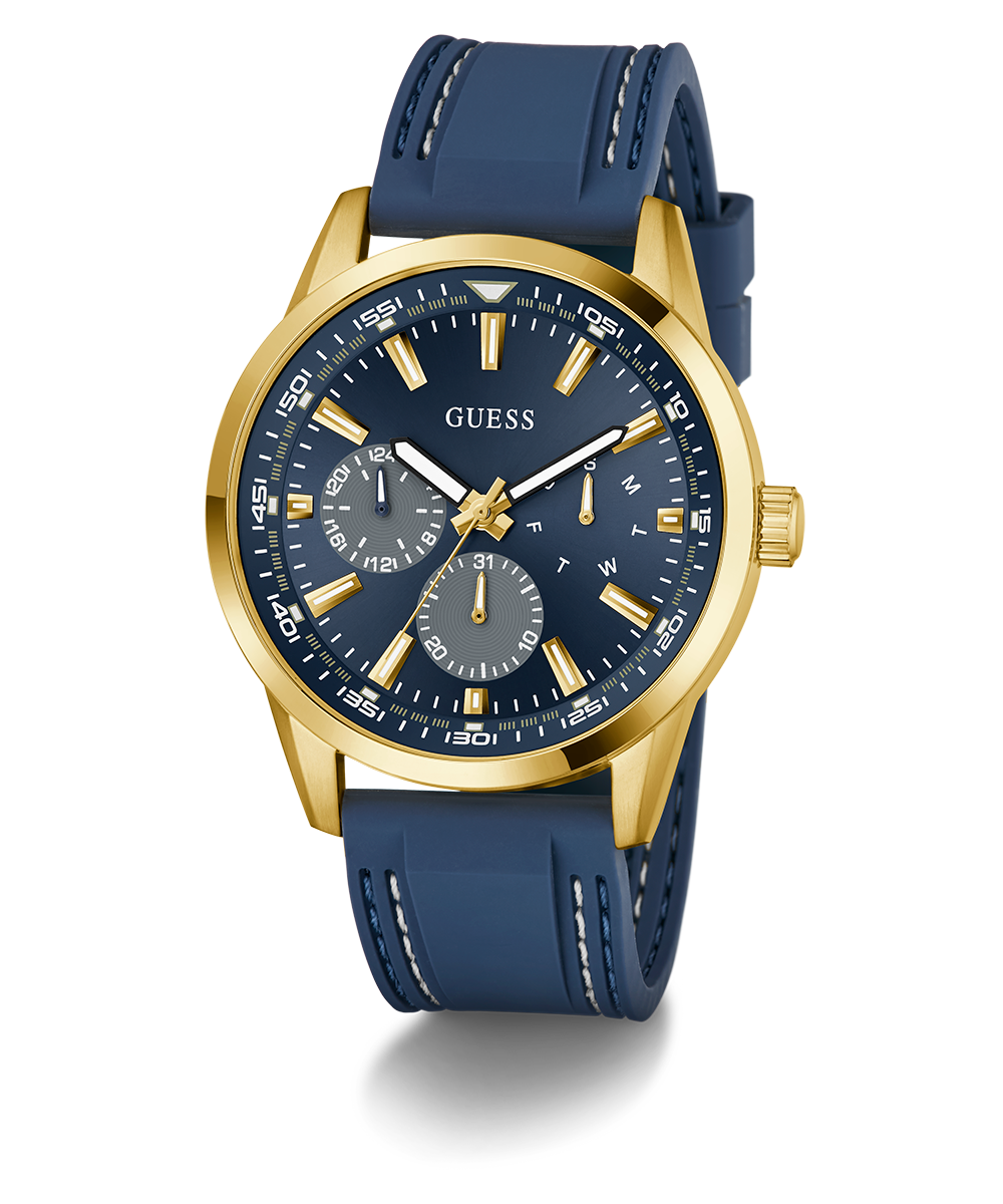 GUESS Mens Blue Gold Tone Multi-function Watch - GW0964G2 | GUESS ...