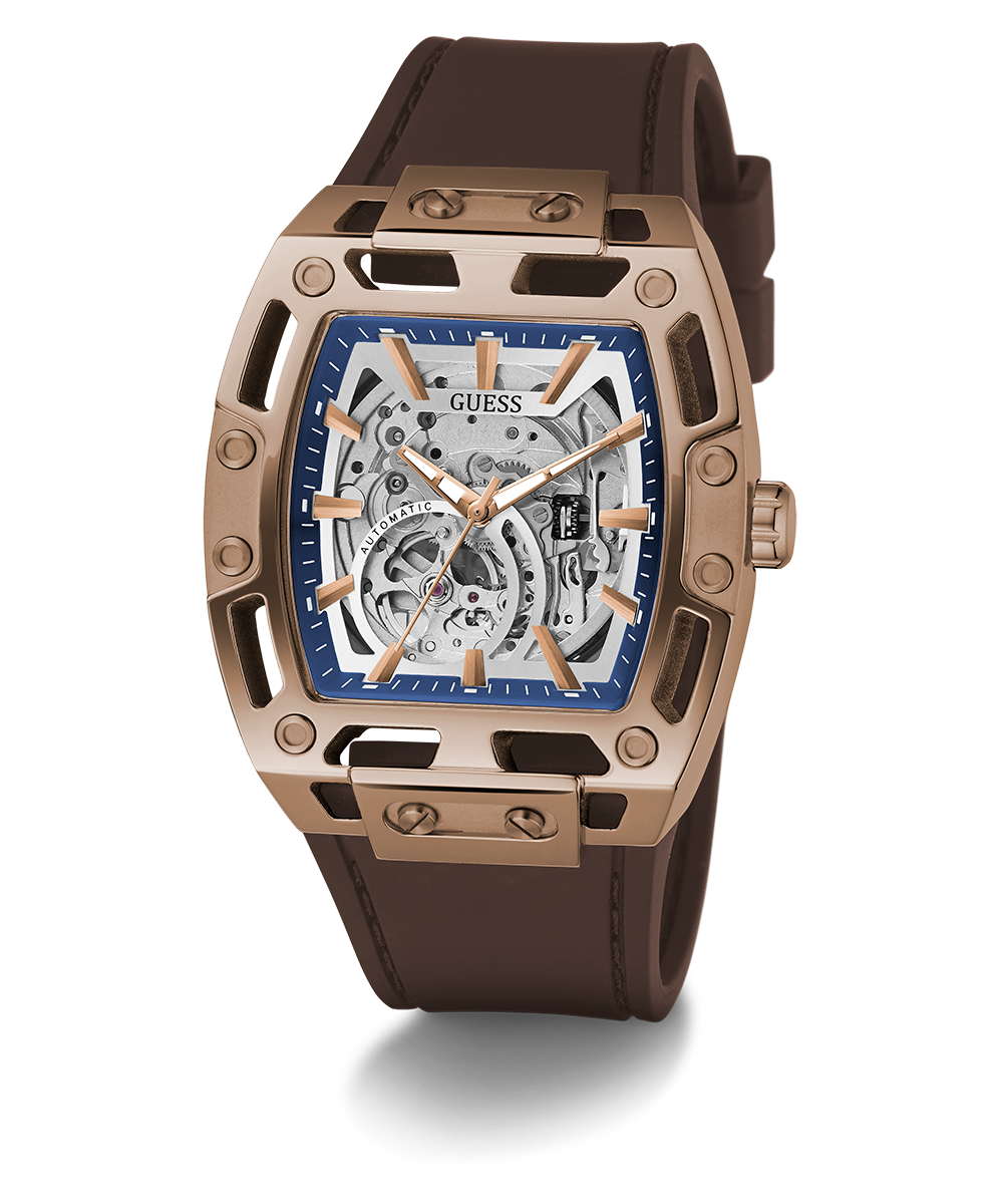 GUESS Mens Brown Coffee Automatic Watch - GW0980G3 | GUESS Watches US