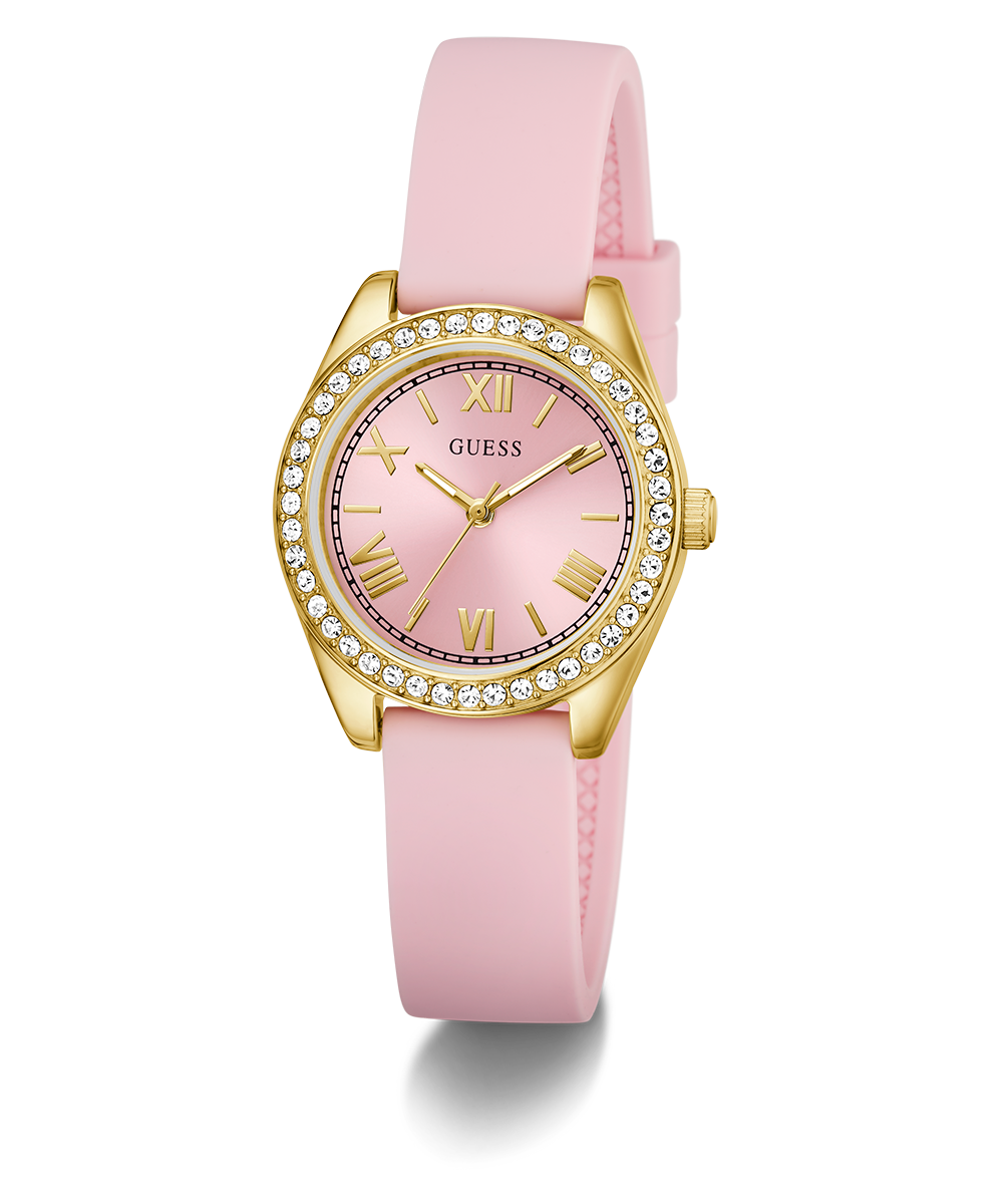 GUESS Ladies Mini Luna Pink Gold Tone Analog Watch - GW1000L2 | GUESS ...