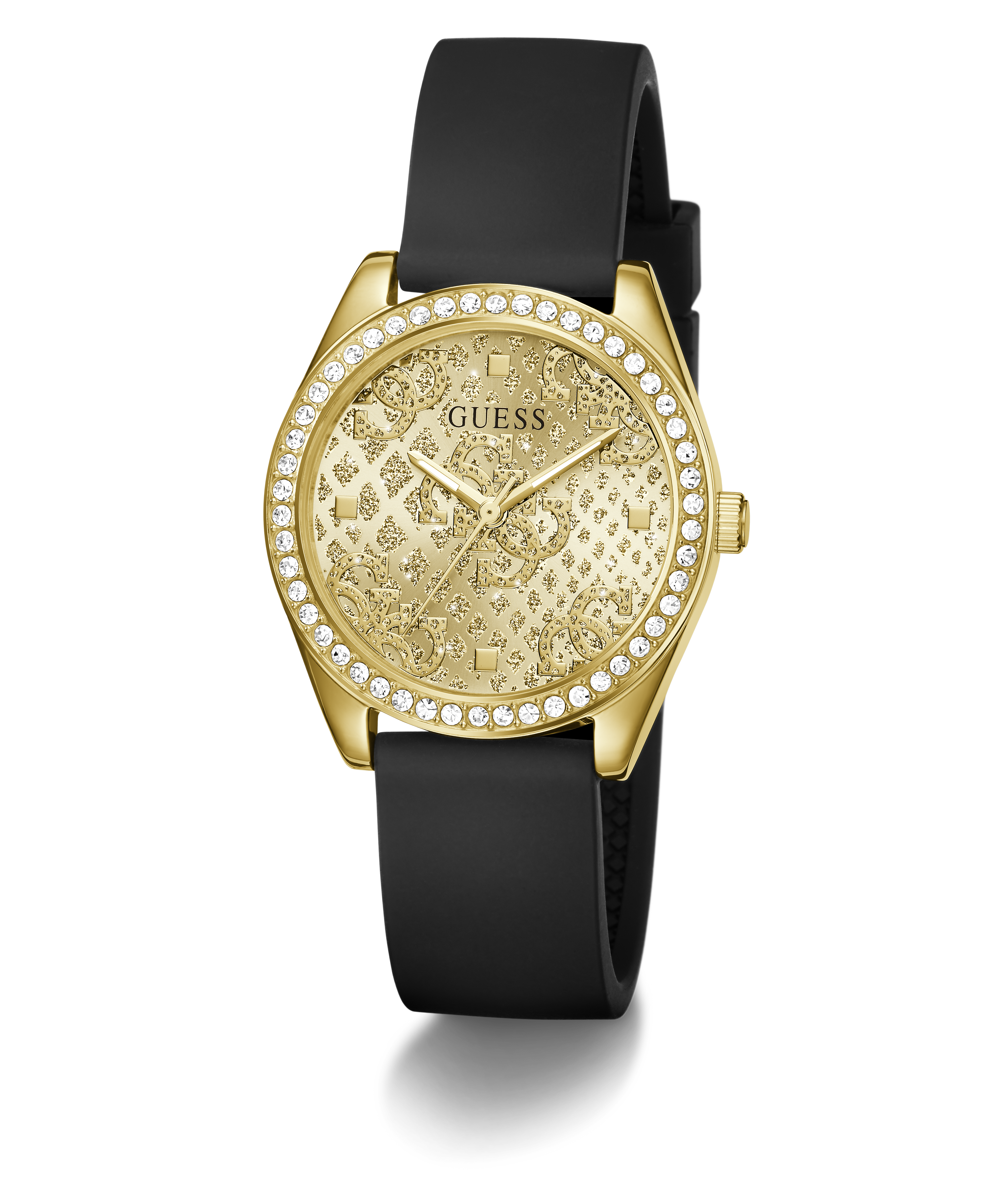 GUESS Ladies Black Gold Tone Analog Watch - GW1015L2 | GUESS Watches US