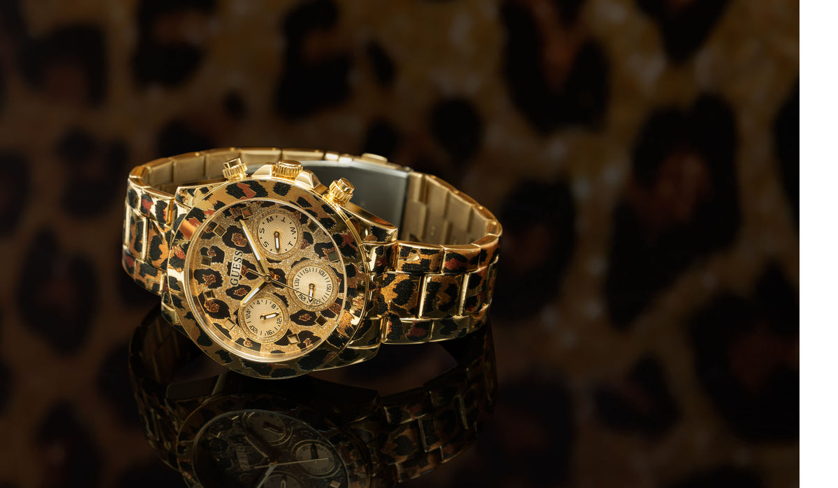 GUESS Ladies Leopard Multi-function Watch - GW0751L1 | GUESS Watches US