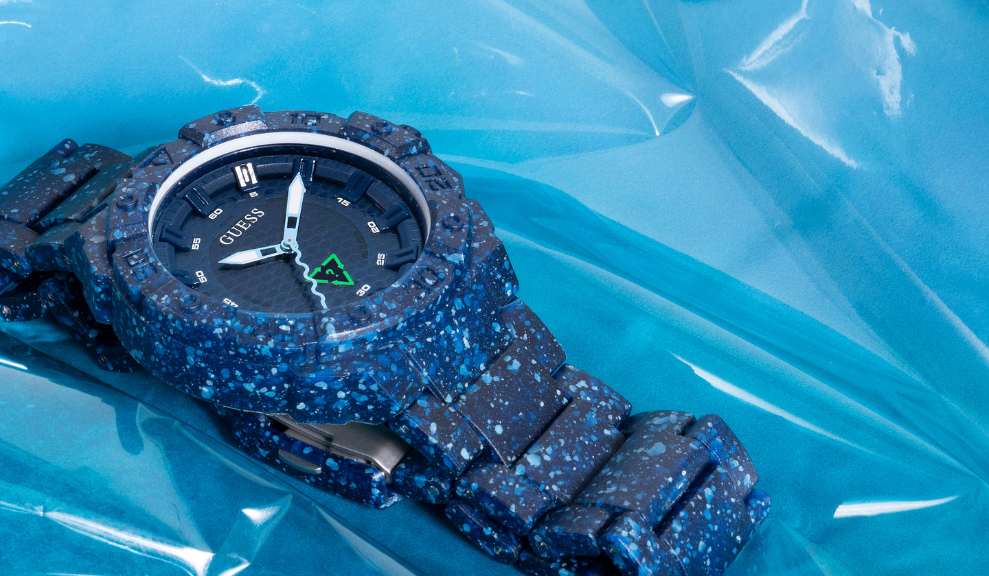 ECO-FRIENDLY #TIDE OCEAN PLASTIC NAVY WATCH - GW0507G1 | GUESS Watches US