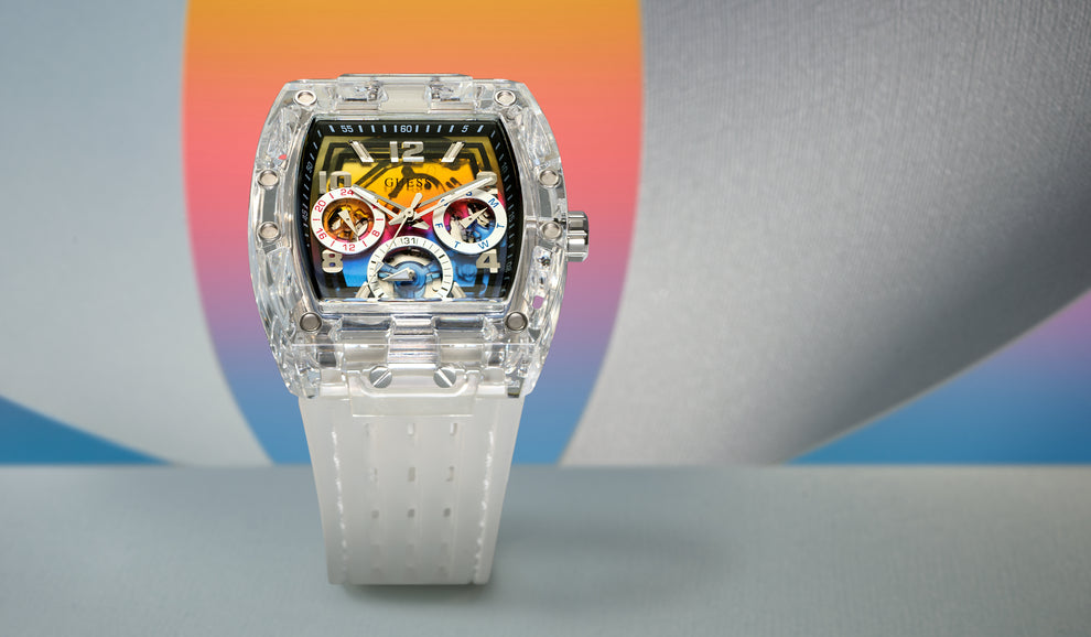 GUESS Mens Clear Multi-function Watch - GW0499G3 | GUESS Watches US