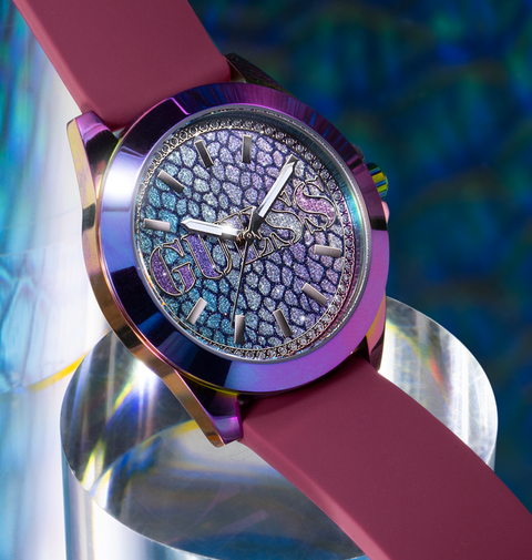 GUESS Ladies Purple Iridescent Analog Watch - GW0749L3 | GUESS Watches US