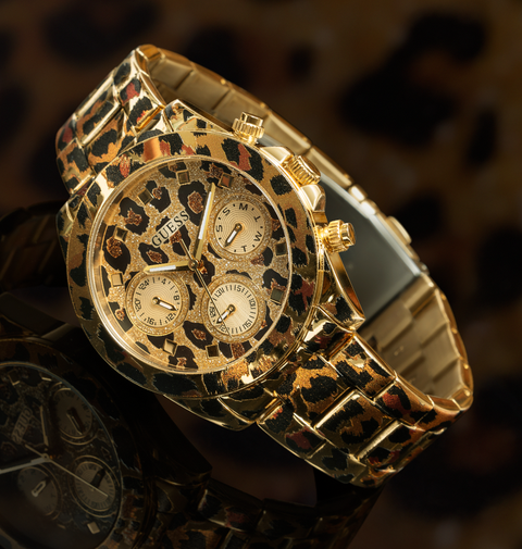 GUESS Ladies Leopard Multi-function Watch - GW0751L1 | GUESS Watches US