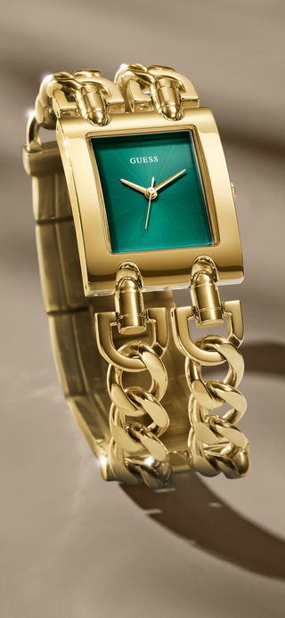GUESS Mod Heavy Metal Ladies Gold Tone Analog Watch - GW0740L2 | GUESS ...