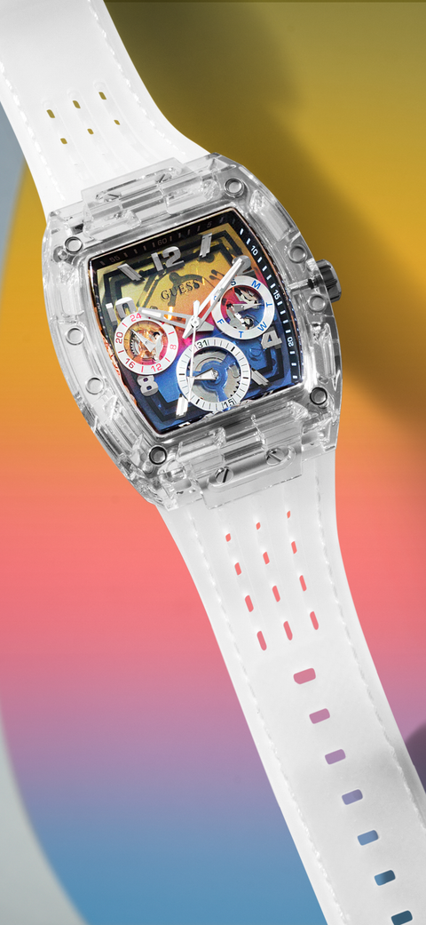 GUESS Mens Clear Multi-function Watch - GW0499G3 | GUESS Watches US