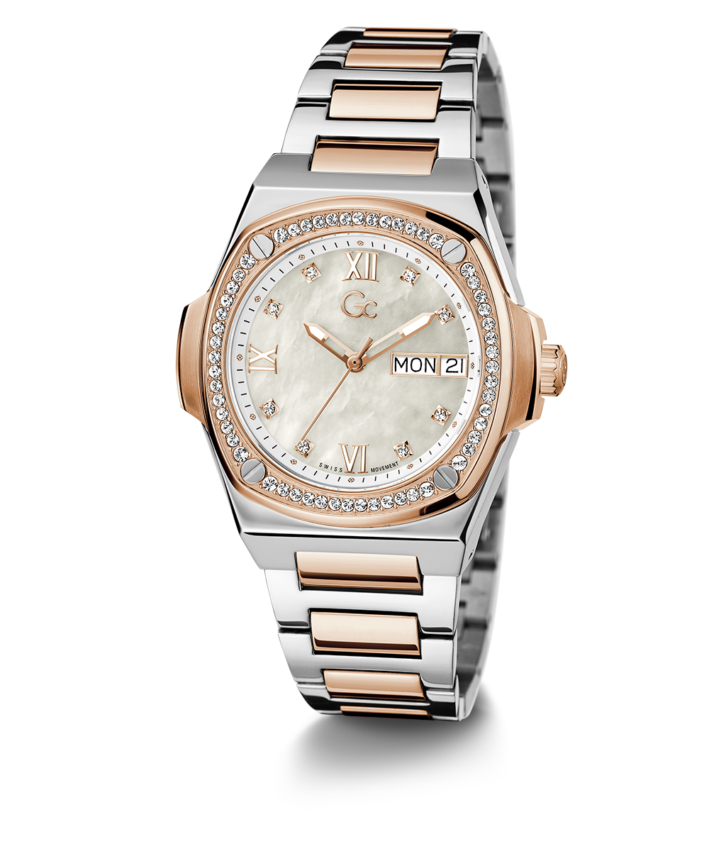 Gc Coussin Shape Lady Large Size Metal - Y98005L1MF | GUESS Watches US