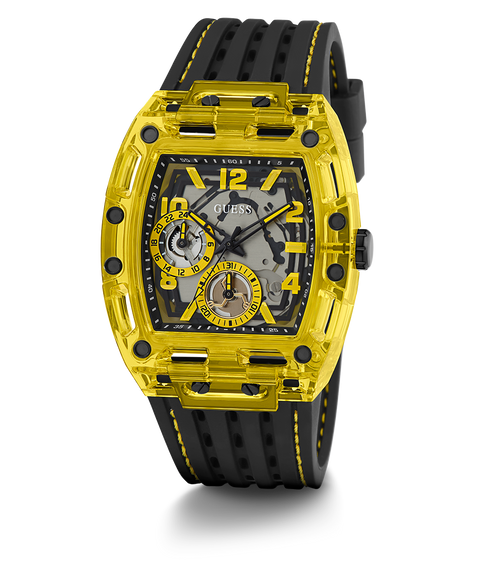 GUESS Mens Black Yellow Multi-function Watch - GW0499G2 | GUESS Watches US